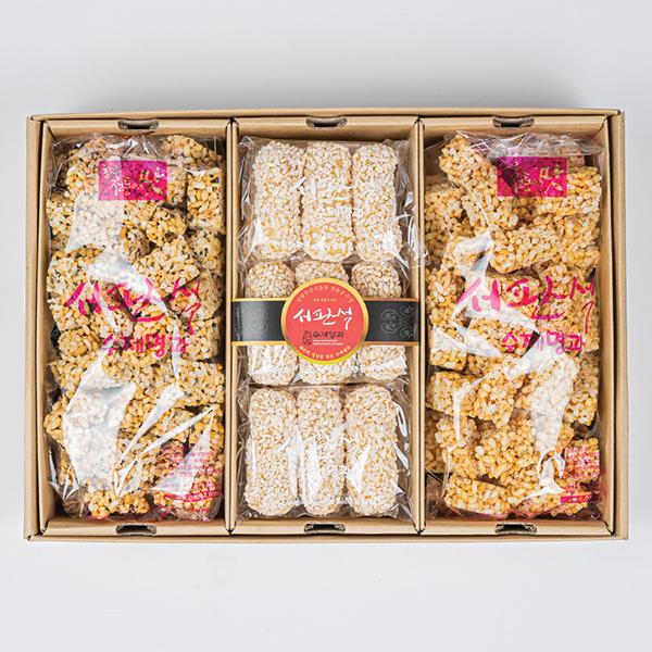 서판석수제명과 한과선물세트 3호(참깨강정 400g+쌀강정 200g+유과 200g) 답례품 | 위기브 wegive